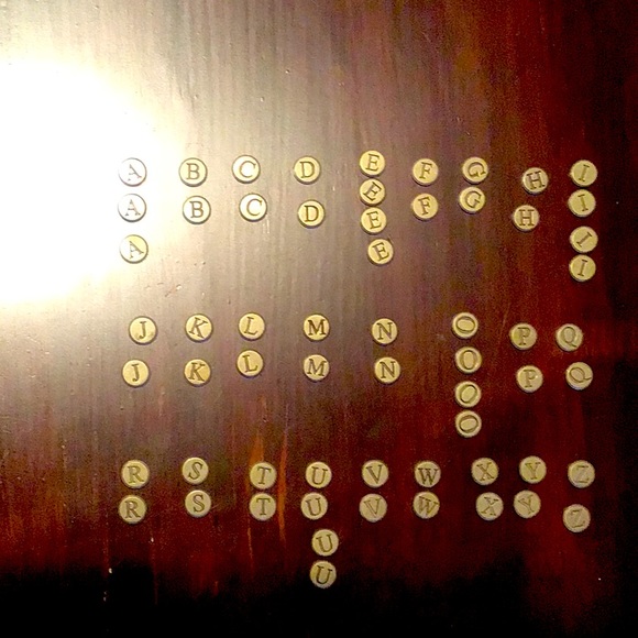 Art | Metal Abcs Alphabet 5 Round Button Type With Adhesive Backing ...